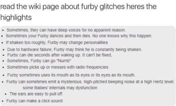 Furby Nightmares: 27 Creepy Cursed Furby Creations That Will Haunt Your ...