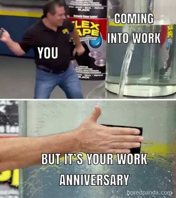 45 Work Anniversary Memes for Employees Hanging On for Dear Life