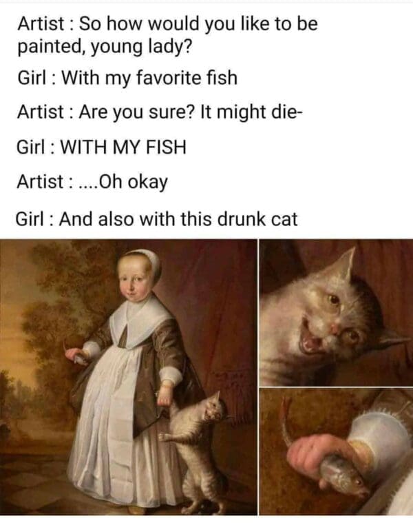 44 Funny Medieval Cat Paintings Where Artists Completely Forgot What ...