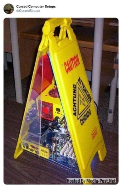25 Cursed Computer Setups That Defy IT Logic