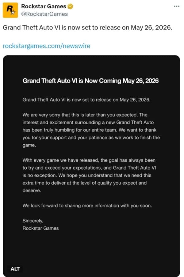 GTA 6 Delayed Memes: 27 Memes Reacting to the Rockstar News