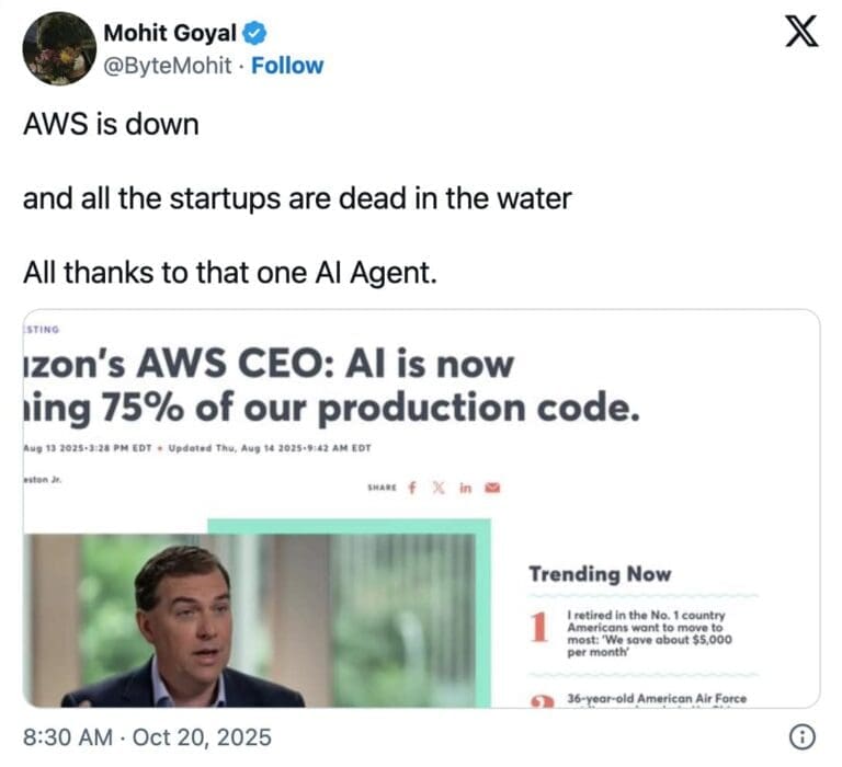 AWS Outage Memes: 28 Funniest Reactions Right Now