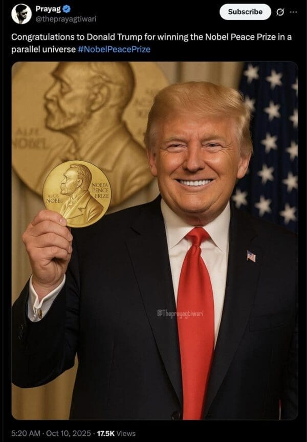 Trump Nobel Peace Prize Memes: 20 Funniest Reactions