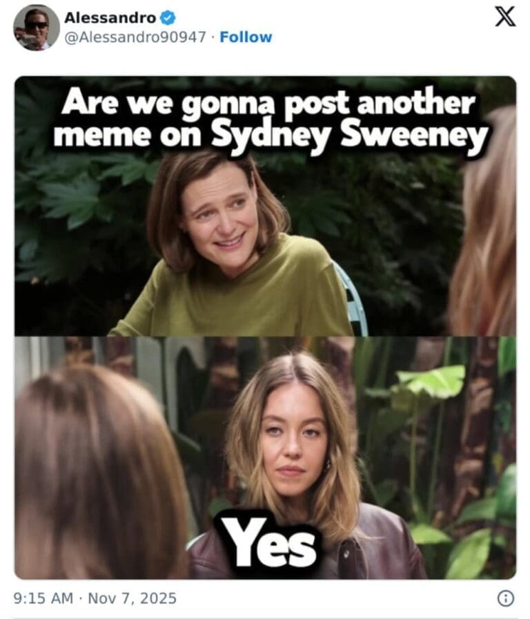 GQ Moment Goes Viral: 27 Sydney Sweeney Blank Stare Memes
